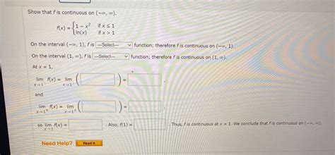 solved show that fis continuous on 0 o f x 1 x² if