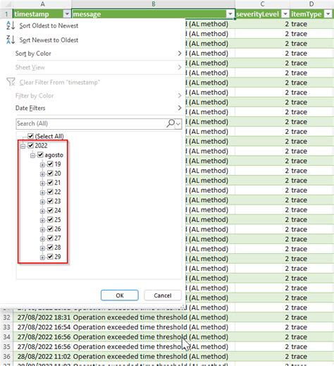 Business Central Telemetry Exploring Telemetry In Excel And Using A Template File Ricardo