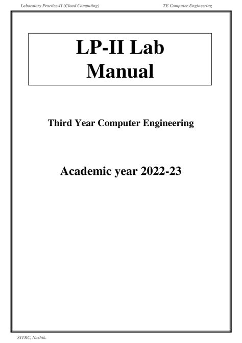 Cc Manual Cloud Computing Practical Third Year Computer Engineering