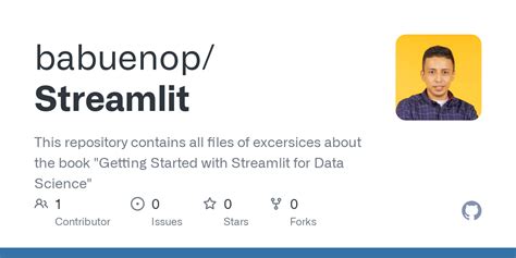GitHub Babuenop Streamlit This Repository Contains All Files Of Excersices About The Book
