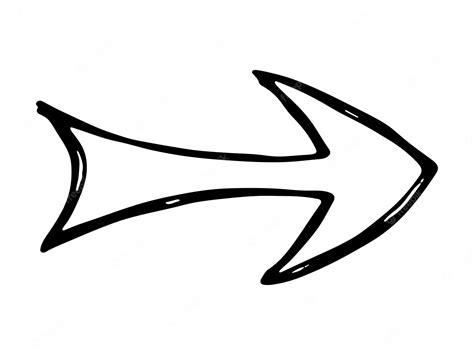 premium vector hand drawn ink arrow illustration in sketch style