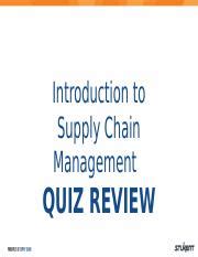 Fundamentals Of Supply Chain Management Quiz Review Course Hero