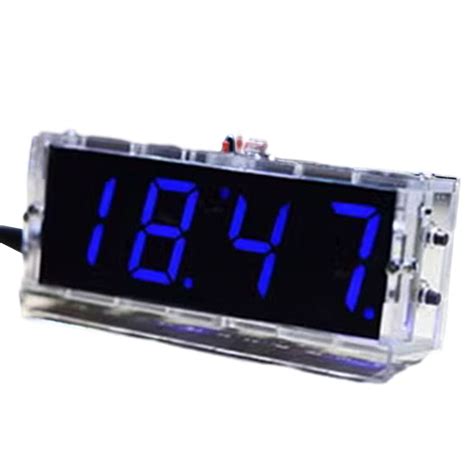Electronic Clock Diy Kit Led Microcontroller Kit 4 Digital Clock Time Light Control Temperature