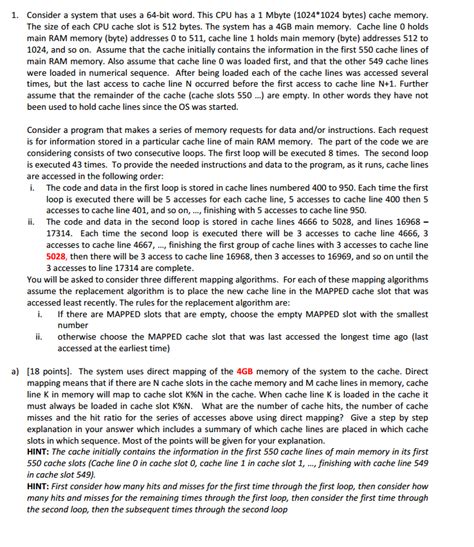 Consider A System That Uses A Bit Word This CPU Chegg Com