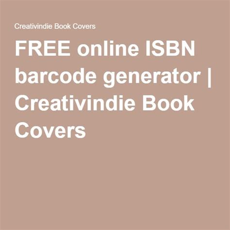FREE Online ISBN Barcode Generator