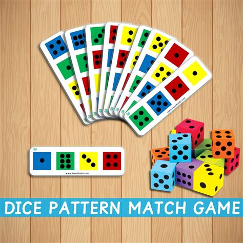 Dice Pattern Matching Game Preschool Math Activity Digital Download Etsy