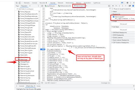 Can No Longer Debug An Application Tms Web Core Tms Support Center