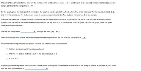 solved 13 linear equations and the regression line suppose