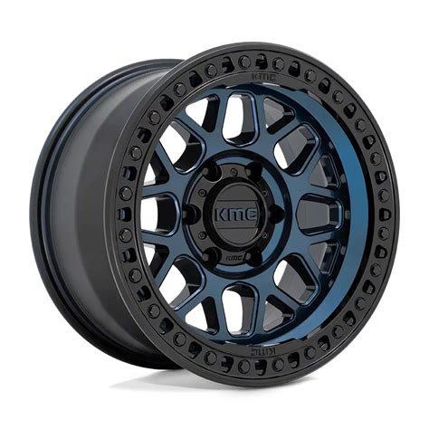 Kmc Sierra 2500 Grs Midnight Blue With Gloss Black Lip 8 Lug Wheel