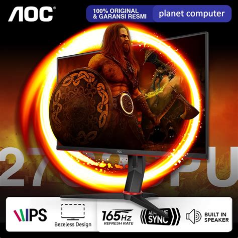 Jual Monitor LED AOC 27G2SPU 27 IPS 165HZ 1ms Adaptive Sync Speakers Ergo Shopee Indonesia