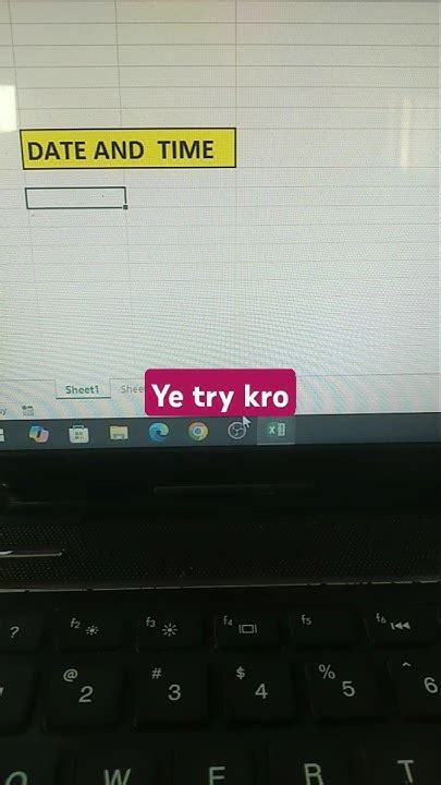 shortcut se date time excel youtube