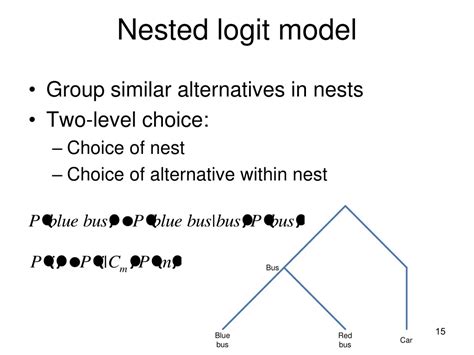 Ppt Nested Logit Models For Transportation Choice Analysis Powerpoint Presentation Id 9538867