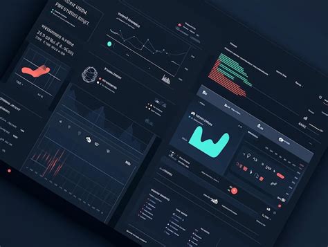Mobile App Dashboard With Dark Theme Premium AI Generated Image