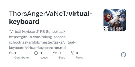 Github Thorsangervanet Virtual Keyboard Virtual Keyboard Rs School Task Https Github