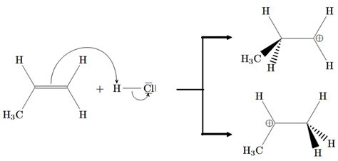 Chemfig Reaction Scheme One Molecule Gives Two Possibilities Tex