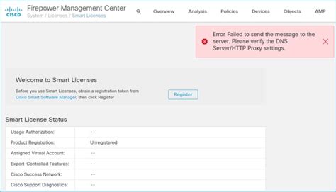 使用fmc和ftd智能许可证注册和常见问题进行故障排除 Cisco 使用fmc和ftd智能许可证注册和常见问题进行故障排除 Cisco