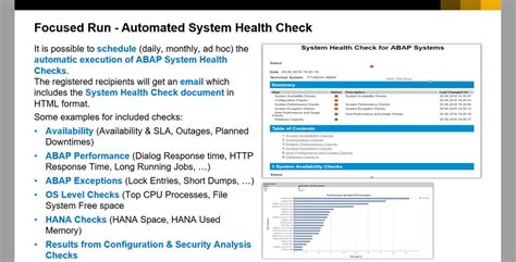 Sap Video Sap Focused Run System Health Check