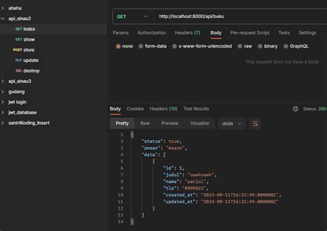 Muhammad Yusuf Widiyanto On Linkedin This Is My Project Crud Api In Laravel And I Use Postman