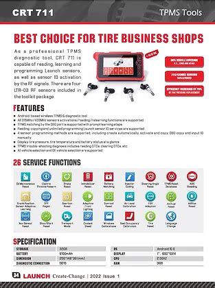 Launch CRT TPMS Diagnostic Scan Tool With Sensors Quantum Mechanics
