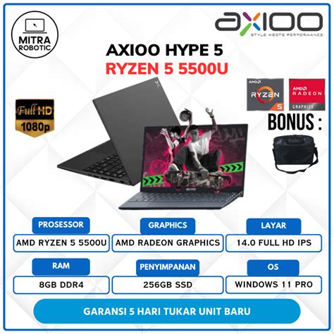 Jual Laptop Axioo Hype 5 X5 Ryzen 5 5560u 16gb 256gb 14 0 Full Hd Windows 11 Pro Shopee Indonesia
