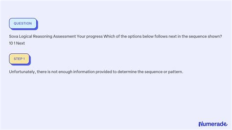 solved sova logical reasoning assessment your progress which of the
