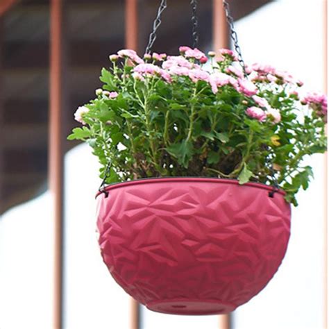 Badu Bg Желязна верига Висяща кошница с цветя Висящи саксии Кошница с цветя Закачалка Градина
