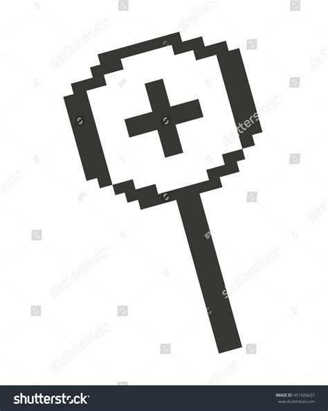 Computer Mouse Magnifying Glass Pointer Isolated Stock Vector Royalty