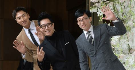 [포토] 이광수 지석진 유재석 런닝맨팀 대표로 왔어요~