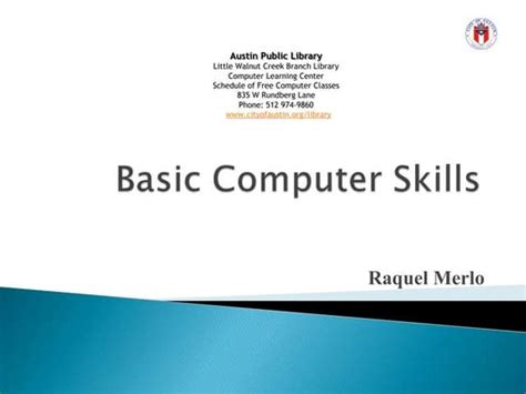 Basic computer skills | PPT
