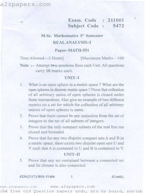 Real Analysis Msc 1st Sem 2017 Pdf Continuous Function