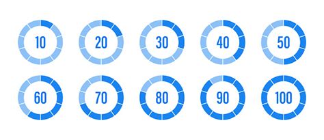 Progress Load Set Loader Blue Vector Progress Loading Bar Set Vector Isolated Stock Illustration