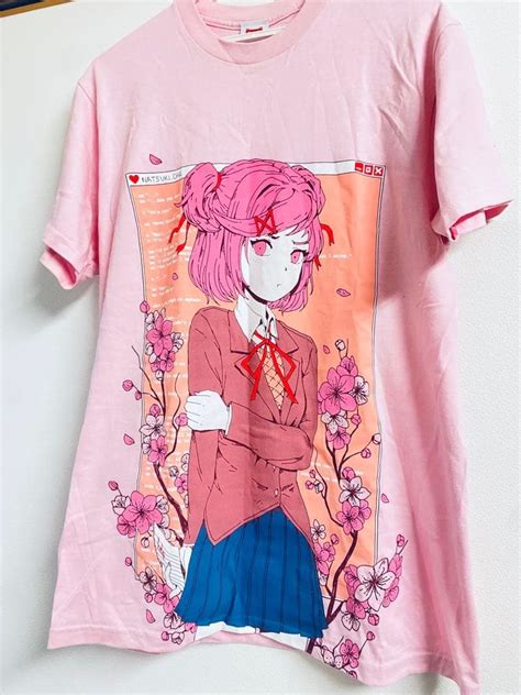 Omocat Ddlc Natsuki T Shirt Doki Doki Literature Club Ebay