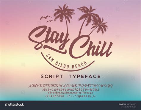 Stay Chill Hand Made Script Font Stock Vector Royalty Free 1972003391