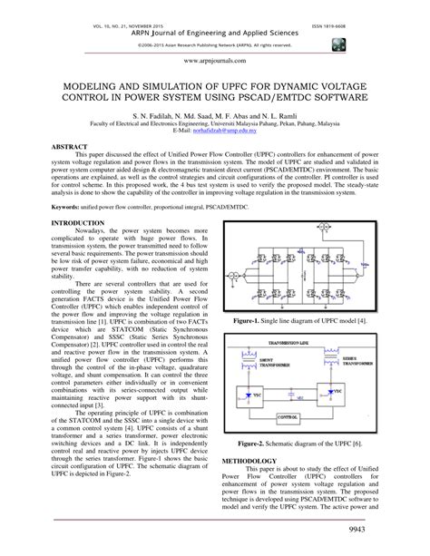 Pdf Modeling And Simulation Of Upfc For Dynamic Voltage Control In