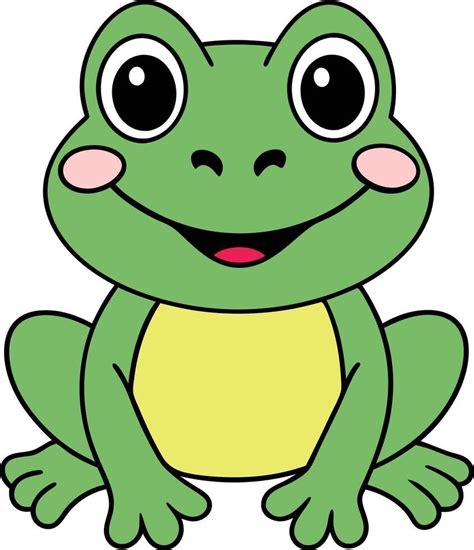 Download Green Cute Frog Illustration For Free In 2025 Frog