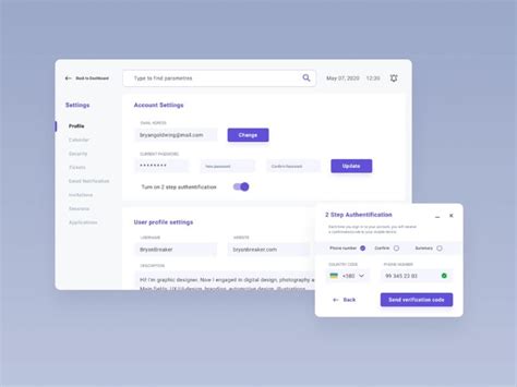 Account Settings Ui Design By Serhii Yermolenko