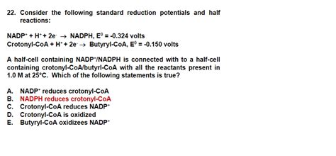 Solved 22 Consider The Following Standard Reduction