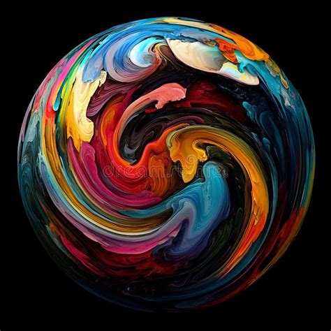 Vibrant Abstract Swirl Of Colors In A Circular Pattern Stock Illustration Illustration Of