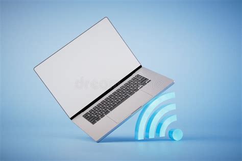 Connecting Your Laptop To High Speed Wi Fi An Open Laptop And A Wi Fi