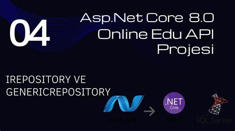 4 Aspnet Core 80 Web Api Onlineedu Projesi Irepository Ve Genericrepository Youtube
