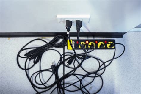 Too Many Plugs In A Socket Stock Image Image Of Fire
