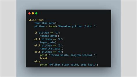 3 Cara Membuat Menu Di Python Dengan Mudah Beserta Contohnya E Testid