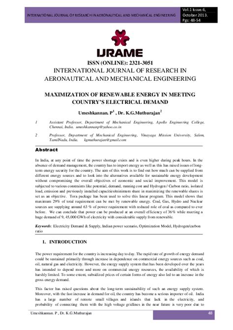 Pdf Maximization Of Renewable Energy In Meeting Countrys Electrical