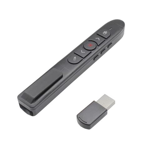 Wireless Presentation Clicker Rechargeable With Laser Pointer RF GHz USB PowerPoint Clicker