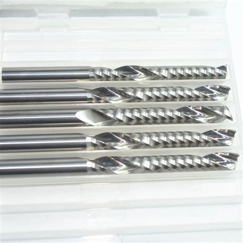 6mm X 42mm 5개 1 플루트 엔드 밀 Cnc 기계 밀링 커터 솔리드 카바이드 목공 도구 Pvcmdf 티몬