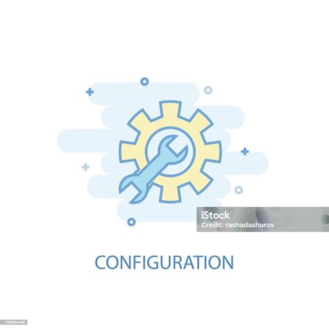 구성 라인 개념입니다 간단한 선 아이콘 컬러 일러스트 구성 기호 플랫 디자인입니다 Ui Ux에 사용할 수 있습니다 결정에 대한 스톡 벡터 아트 및 기타 이미지 Istock