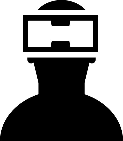 Human Wearing Vr Glasses Icon For Virtual Reality Concept 24278540