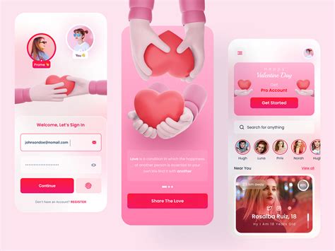 Dating App Ui Designs Themes Templates And Downloadable Graphic Elements On Dribbble
