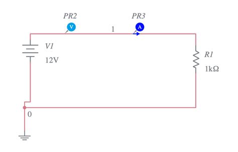 OHM Law Circuit Multisim Live