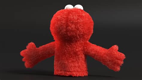 Hand Puppet Elmo Fur Rigged 3d Model Turbosquid 2004682